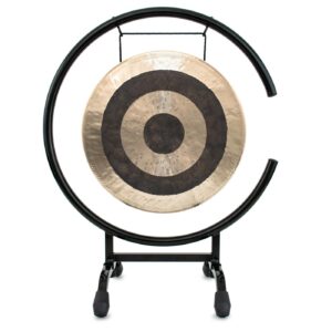 11" to 12" gongs on the high c gong stand - includes gong of choice with traditional chinese mallet & gong stand/easy to assemble metal gong stand/small bronze gong/great for small spaces such a