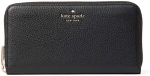 kate spade new york jackson large continental wallet, nw leila black 001