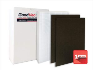 goodvac hepa filter with 2 carbon prefilters to fit sharp fz-c100hfu kc-850u