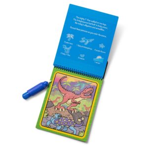 Melissa & Doug On The Go Water Wow! Reusable Water-Reveal Activity Pad – Dinsoaur Books, Stocking Stuffers, Arts And Crafts Toys For Kids Ages 3+