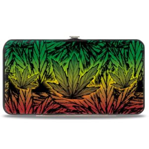 buckle-down women's hinge wallet-weed, multicolor, 7" x 4"