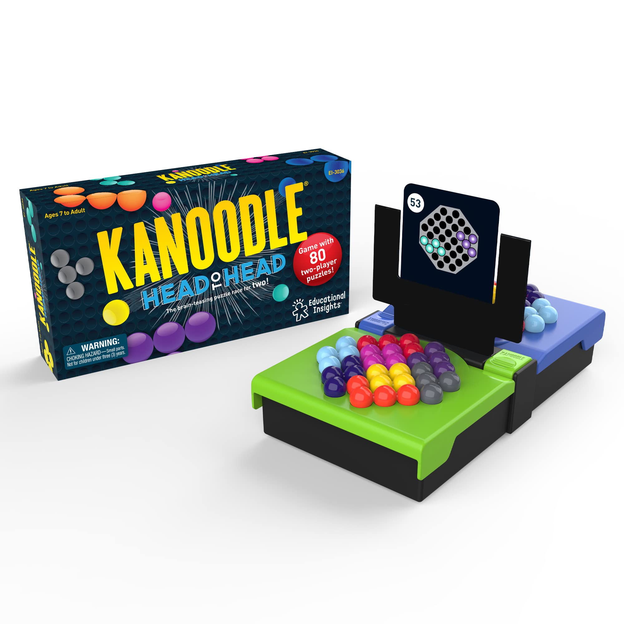 Educational Insights Kanoodle Head-to-Head Puzzle for 2 Players - Brain Teaser Game for Kids, Teens and Adults, Puzzle Games for Kids Ages 7+