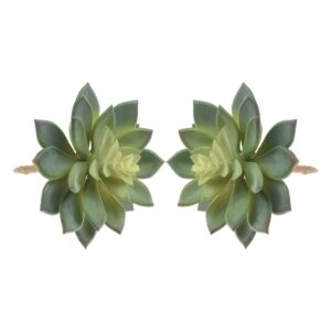 bcp pack of 2 realistic cute green home garden artificial plastic snowdrop echeverias succulent plants unpotted