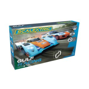 scalextric c1384 gulf racing 1:32 scale electric slot car set