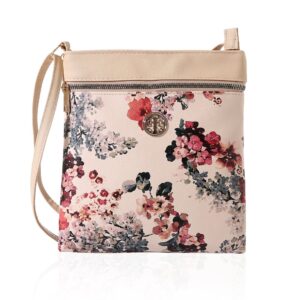 joyzeal crossbody bag multi zipper pocket bag flower design handbag purse for women shoulder bag