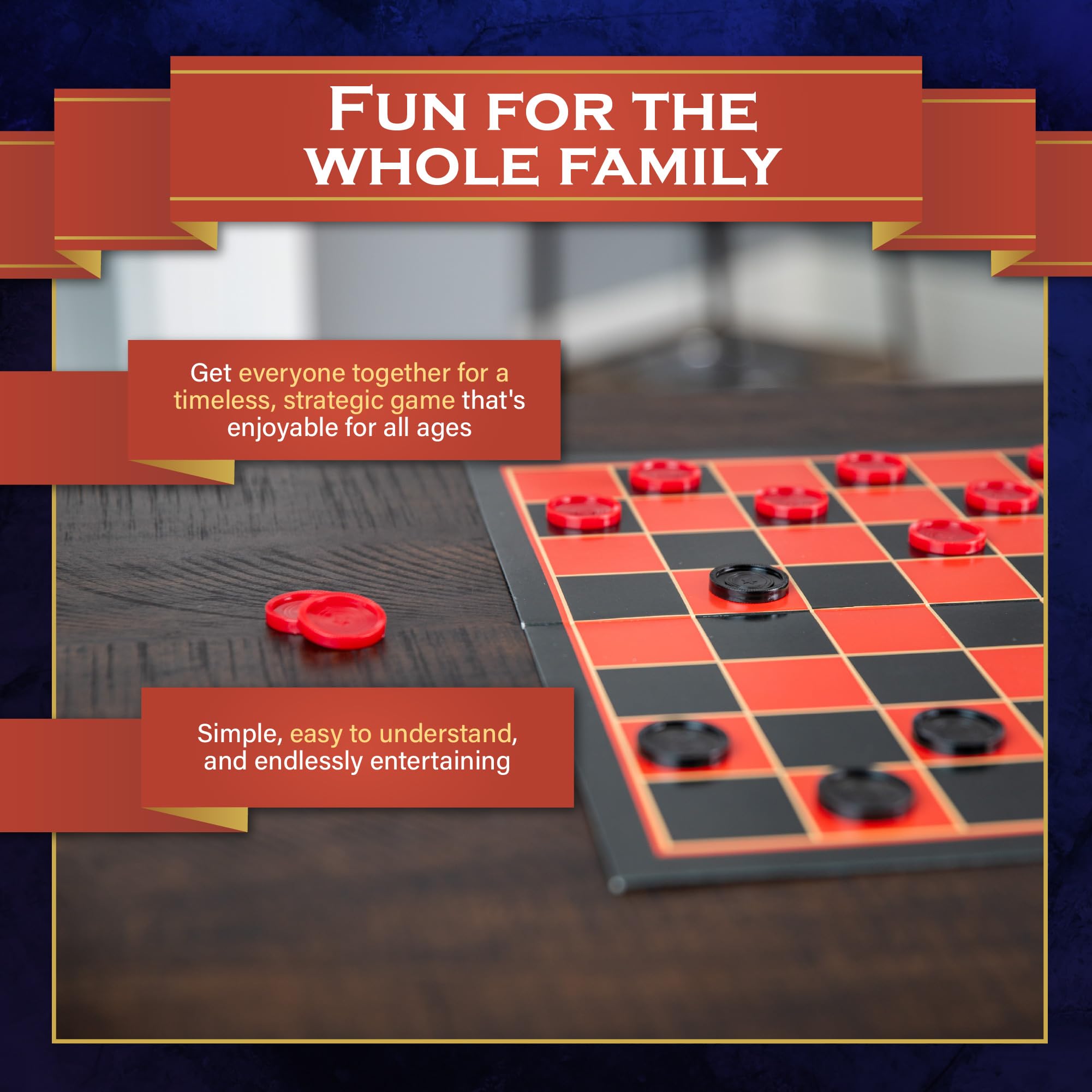 Continuum Games Checkers Family Traditions Board Games for 72 months to 1188 months