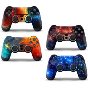 UUShop 4PCS Vinyl Skin Sticker Decal Cover for Playstation4 PS4 Controller - Four Pack Starry Sky