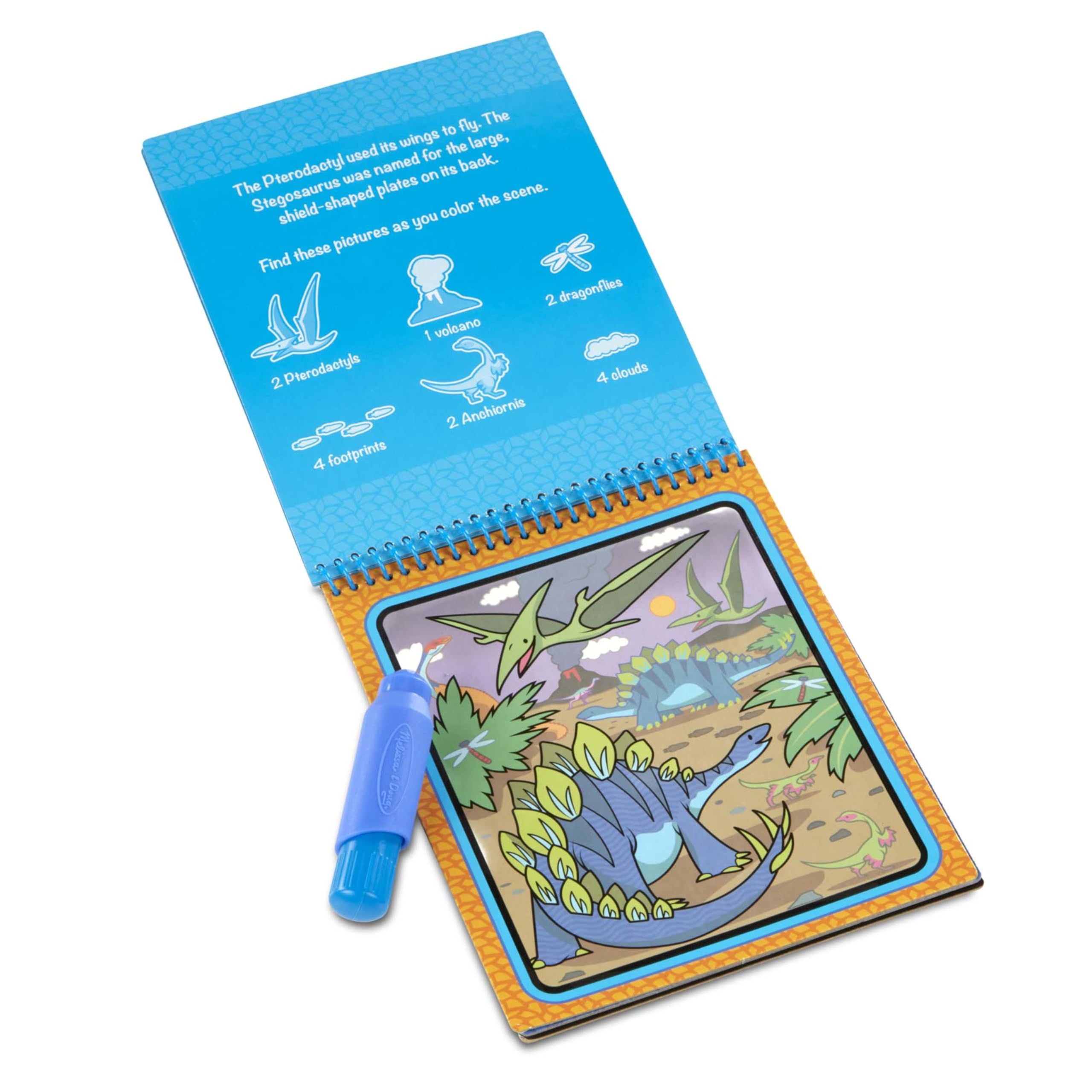 Melissa & Doug On The Go Water Wow! Reusable Water-Reveal Activity Pad – Dinsoaur Books, Stocking Stuffers, Arts And Crafts Toys For Kids Ages 3+