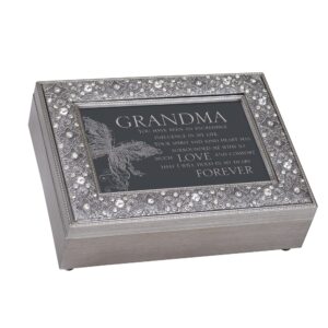 cottage garden grandma in my life much love filigree jewel bead silver tone music box plays canon d