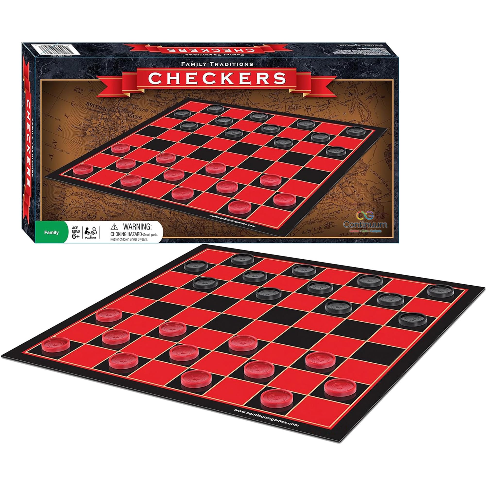 Continuum Games Checkers Family Traditions Board Games for 72 months to 1188 months