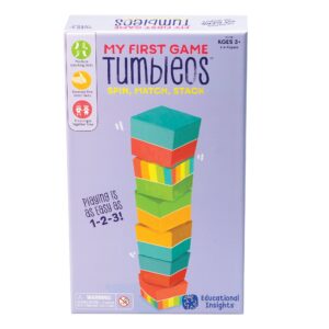 educational insights my first game: tumbleos, stacking & counting game, toddler toys, ages 3+