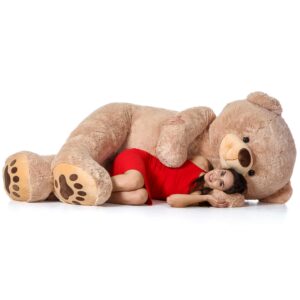 Giant Teddy Brand - Premium Quality Giant Stuffed Teddy Bear (Amber Tan, 7 Foot)