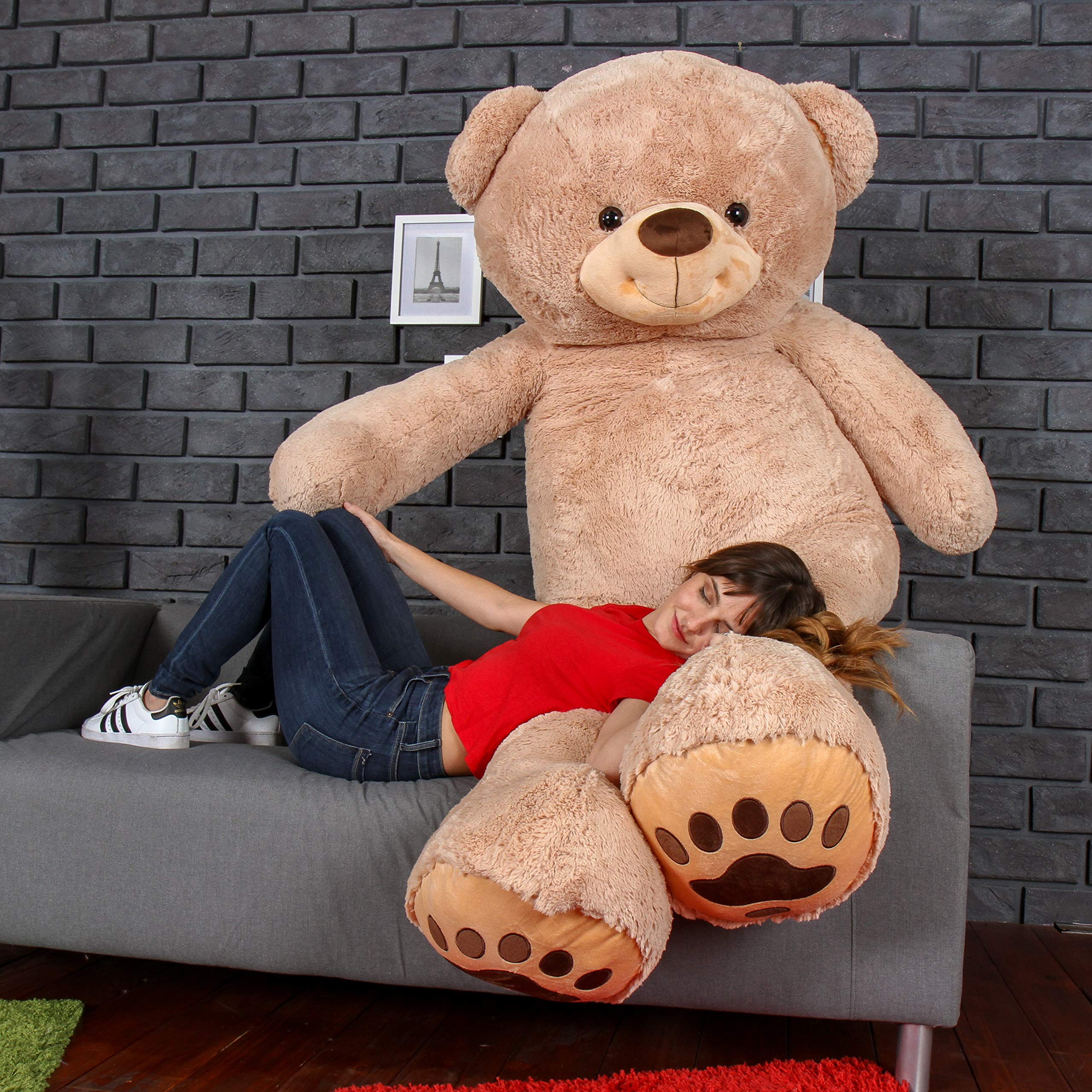 Giant Teddy Brand - Premium Quality Giant Stuffed Teddy Bear (Amber Tan, 7 Foot)