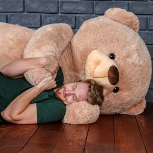 Giant Teddy Brand - Premium Quality Giant Stuffed Teddy Bear (Amber Tan, 7 Foot)