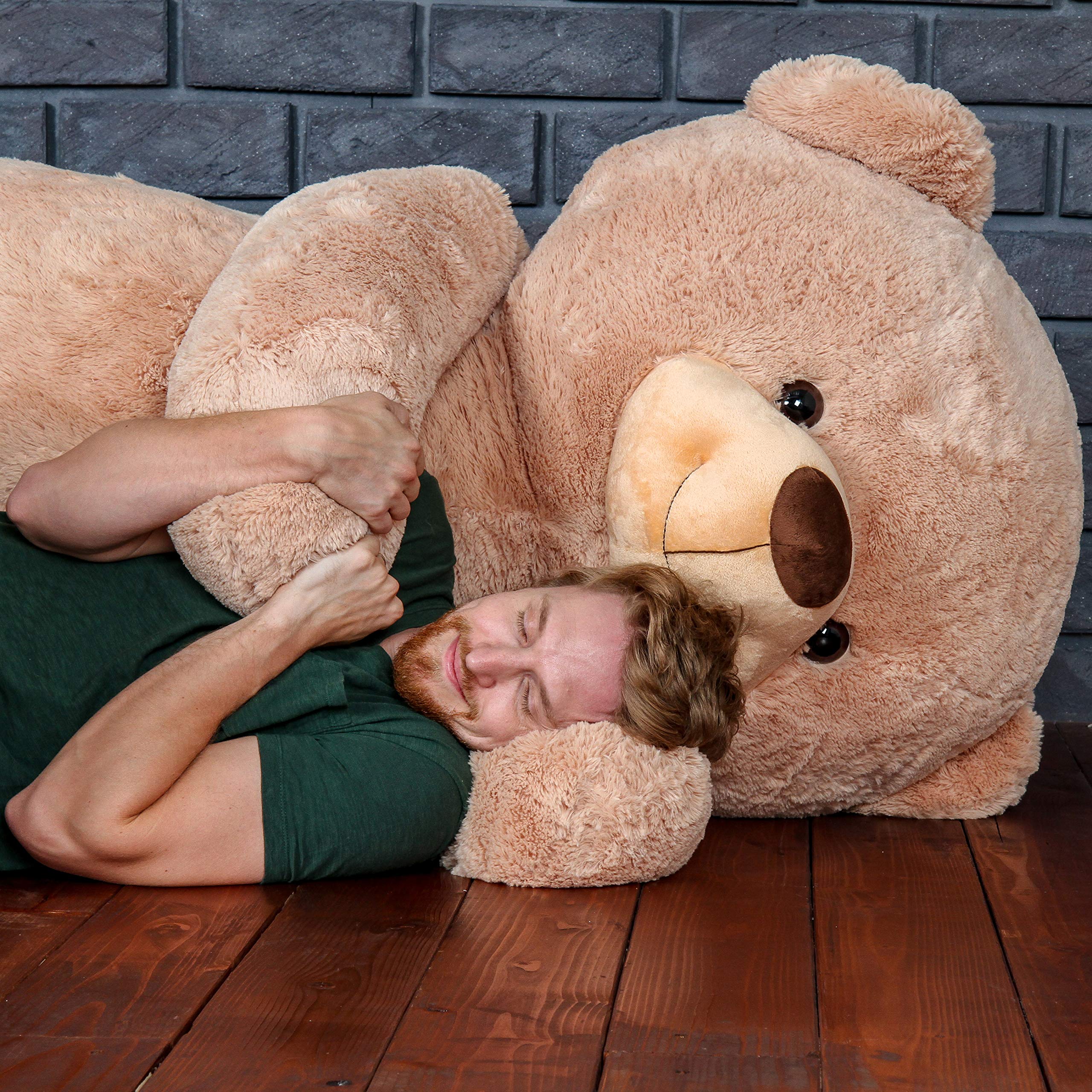 Giant Teddy Brand - Premium Quality Giant Stuffed Teddy Bear (Amber Tan, 7 Foot)