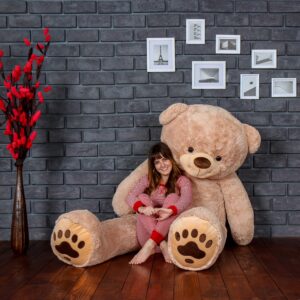 Giant Teddy Brand - Premium Quality Giant Stuffed Teddy Bear (Amber Tan, 7 Foot)