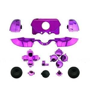 gametown thumbsticks dpad trigger buttons set + lb rb lt rt for xbox one elite controller-chrome purple