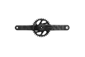 sram xx1 eagle carbon fat bike crankset - 170mm, 12-speed, 30t, direct mount, dub spindle interface, for 190mm rear spacing, black