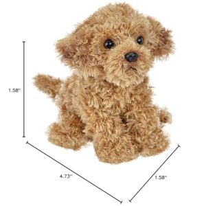 Bearington Caramel Dog 13 Inch Stuffed Dog - Puppy Stuffed Animal - Dog Plush - Goldendoodle Stuffed Animal Labradoodle