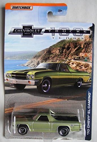 MATCHBOX 1:69 SCALE DIE CAST CHEVROLET 100 YEARS TRUCKS, GREEN '70 CHEVY EL CAMINO