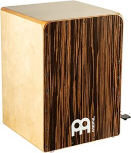 meinl percussion ebony bass cajon with snare pedal (jbc6ey)