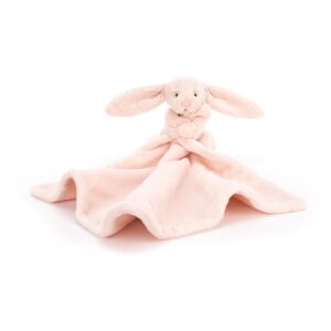 jellycat bashful blush bunny soother, 13.5 inches | security blanket & lovey for babies | baby gift