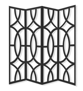 screen gems savoy screen sg-281-84" x 84" room divider, black