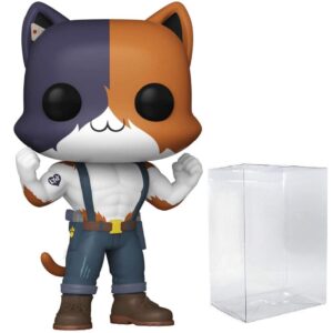 Funko Pop! Games: Fortnite - Meowscles (Bundled with Pop Box Protector Case)