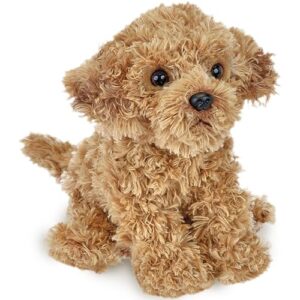 bearington caramel dog 13 inch stuffed dog - puppy stuffed animal - dog plush - goldendoodle stuffed animal labradoodle