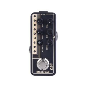 mooer audio micro 012 us gold 100 guitar preamp pedal