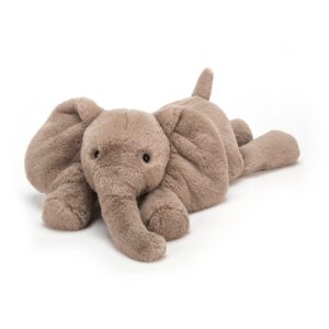 jellycat smudge elephant stuffed animal, medium 9.5 inches | elephant plush toy | classic children's gift