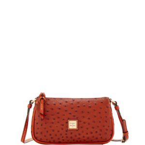 dooney & bourke handbag, ostrich lexi crossbody - cognac