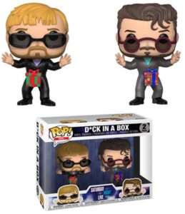 funko pop! tv: saturday night live dick in a box 2 pack collectible figure, multicolor