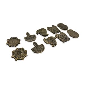 norse foundry adventure coins - a set of 10 metal plated novelty coins in vikings style - perfect for any roleplaying game (rpg) or larp session