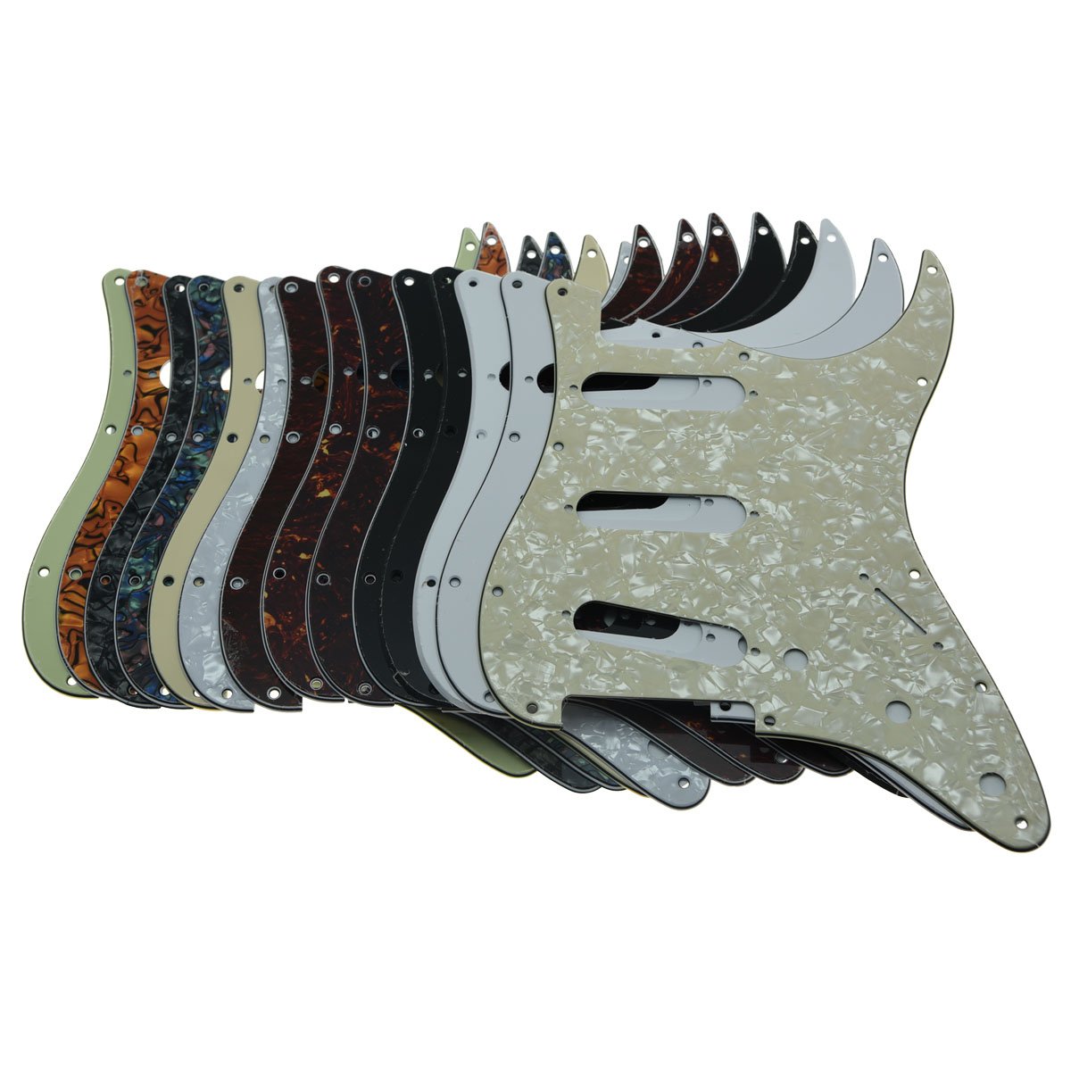 Dopro 11 Hole Vintage 62 Strat ST SSS Single Coil Pickups Guitar Pickguard Scratch Plate with Screws for American FD 62 Stratocaster Vintage Tortoise