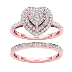 ilh clearance grade rings,women fashion luxury zircon rings engagement wedding rings jewelry gift by (rose gold, 8)