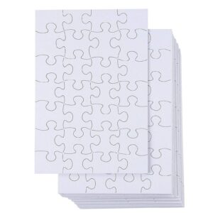 juvale 48 sheets blank puzzles to draw on bulk – 6x8 inch make your own jigsaw puzzle for kids crafts projects (28 pieces each)