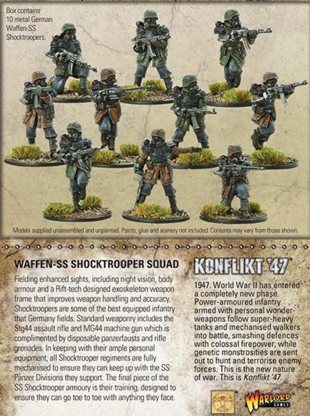 Warlord Games Konflikt '47 Waffen-SS Shocktrooper Squad