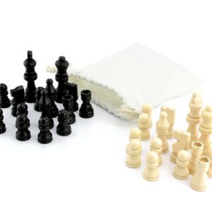 YB-OSANA 3-inch / 75mm King's Height Chess Pieces Chess Set Pieces Only – No Board Unweighted Tournament Chess Pieces Ony Complete Set of 32 Chess Pieces (3 inch)