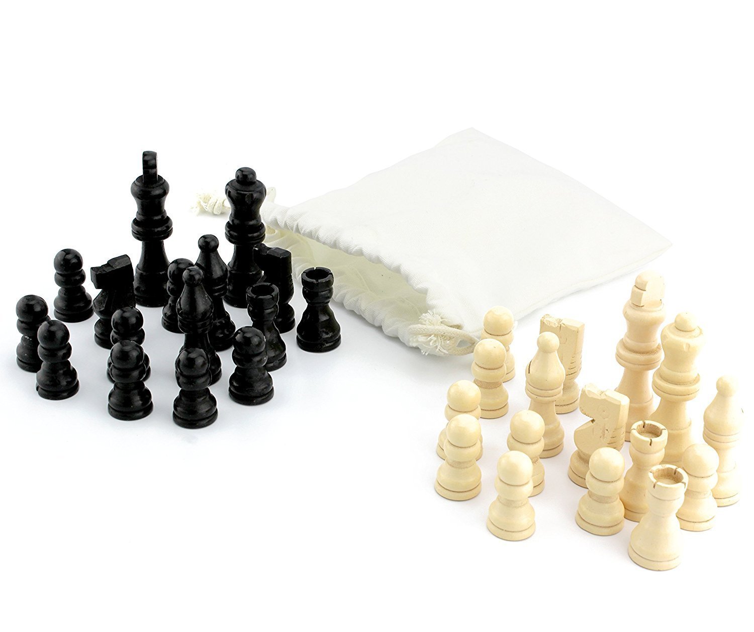 YB-OSANA 3-inch / 75mm King's Height Chess Pieces Chess Set Pieces Only – No Board Unweighted Tournament Chess Pieces Ony Complete Set of 32 Chess Pieces (3 inch)