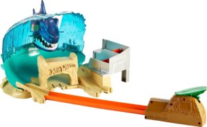 hot wheels city shark beach battle play set multicolor