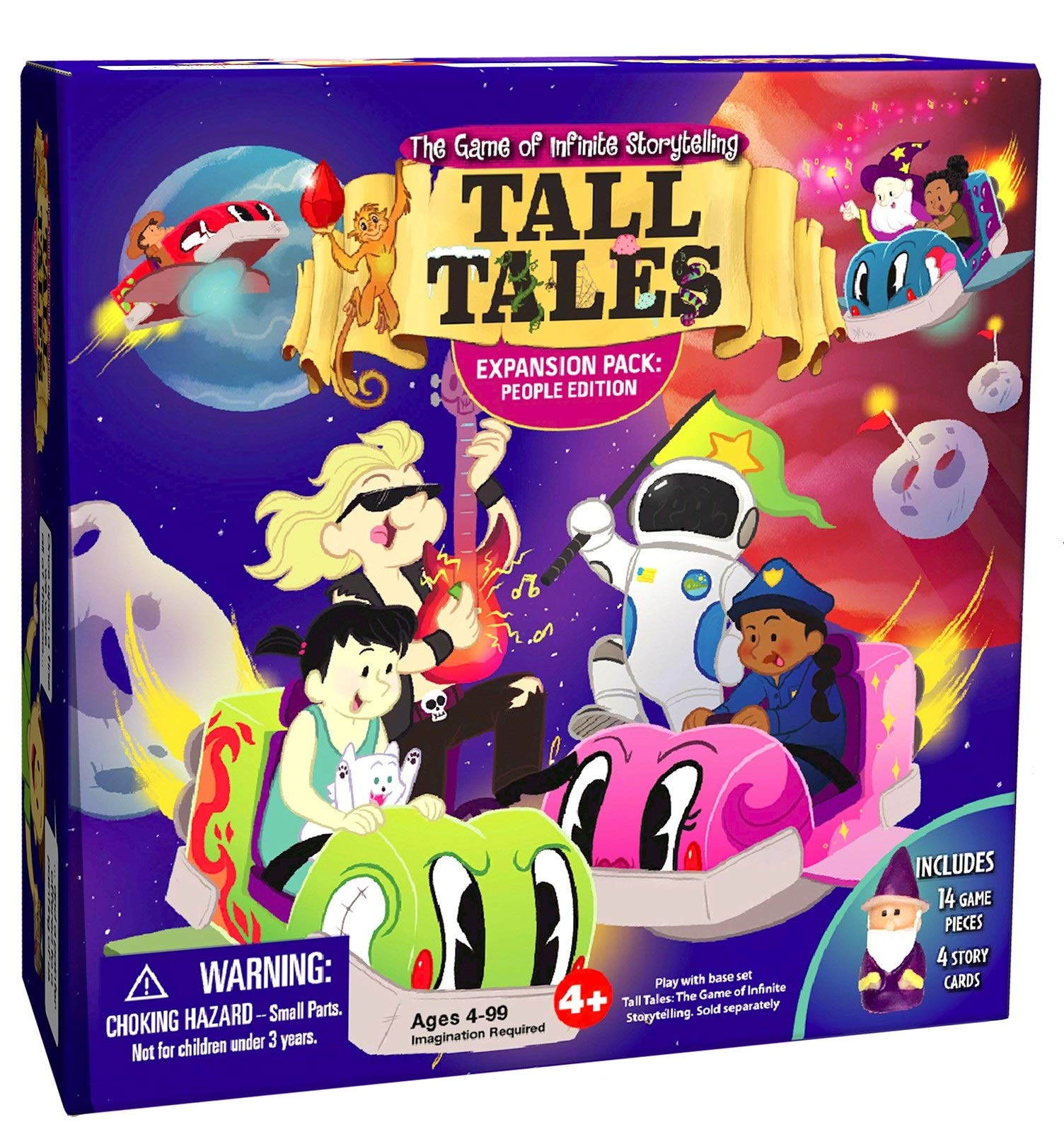 SCS Direct, Tall Tales Story Telling Board Game Expansion Pack: People Edition - 14 New Educational Game Pieces & 4 Story Cards - Promotes Creativity & Language Skills, School Activities, Gift