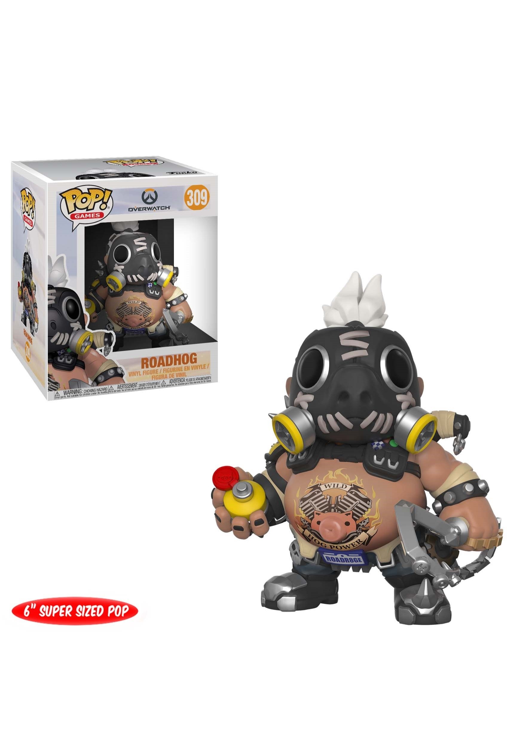 Funko Pop Games: Overwatch-6” Road Hog 6” Roadhog, Multicolor