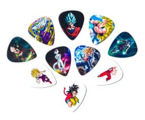 dragon ball z guitar picks(10 medium picks in a packet) for dbz lovers [0.71mm]