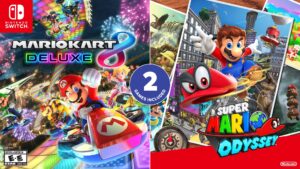 super mario odyssey - nintendo switch [digital code] and mario kart 8 deluxe - nintendo switch [digital code]