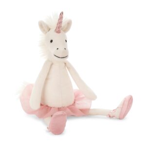 jellycat dancing darcey unicorn stuffed animal, medium 13 inches | elephant plush toy | classic children's gift