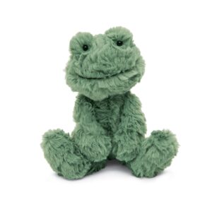 jellycat squiggle frog stuffed animal, small, 9 inches