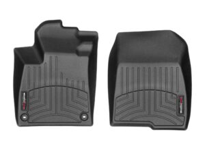 weathertech custom fit floorliners for honda accord, accord hybrid - 1st row (4412641), black