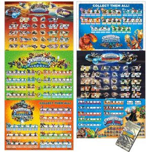 skylanders poster value pack with 6 posters and bonus includes skylanders spyros adventure, skylanders giants, skylanders swap force, skylanders trap team, and 2 skylanders superchargers posters