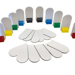 Game Board Markers - 12 Stands Plus 24 White Die Cut Cards - Board Game Card Stand -DIY Game Board Pieces - Yardware etcetera